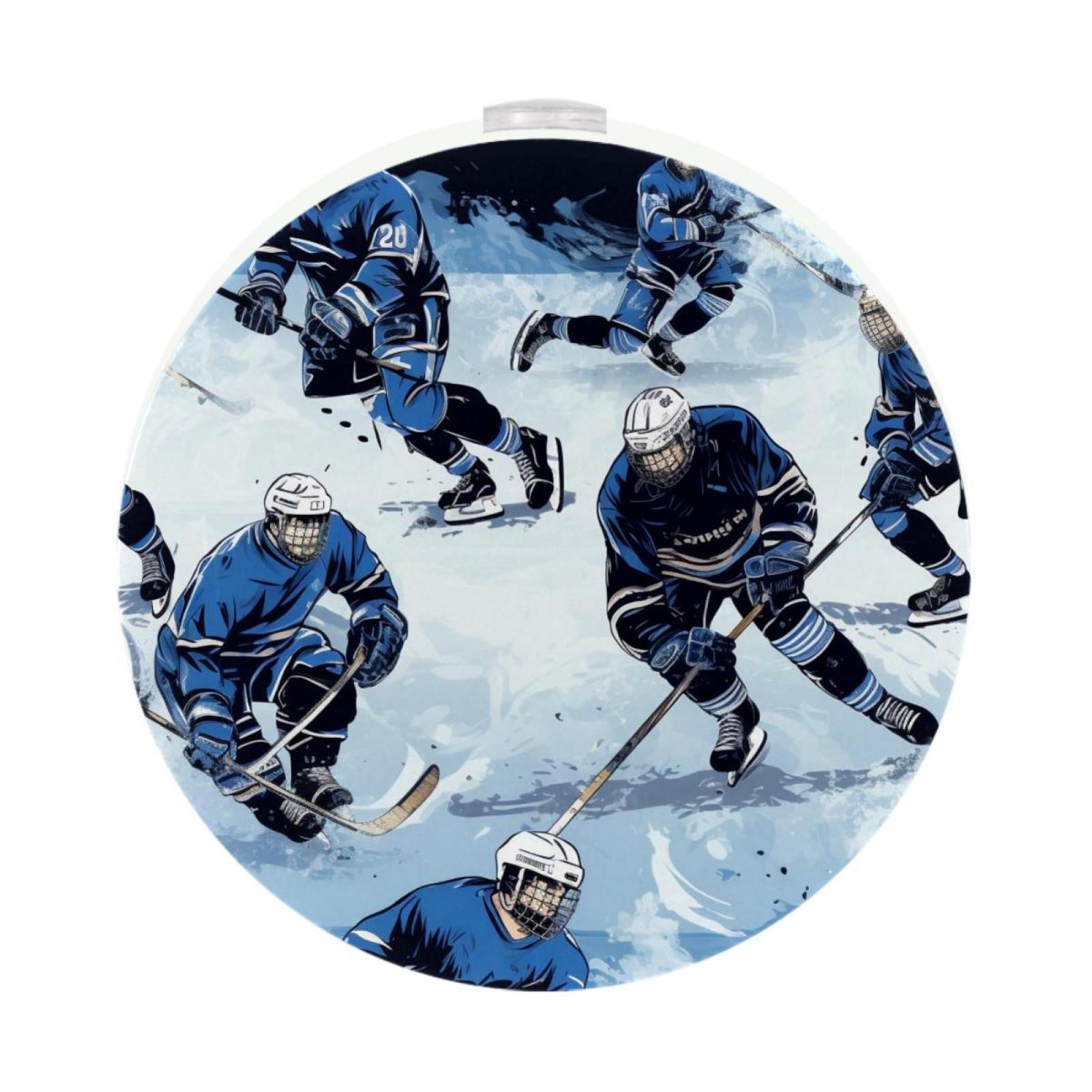 Ice Hockey LED Round Night Light-2PCS Ultra Bright Candle Battery ...