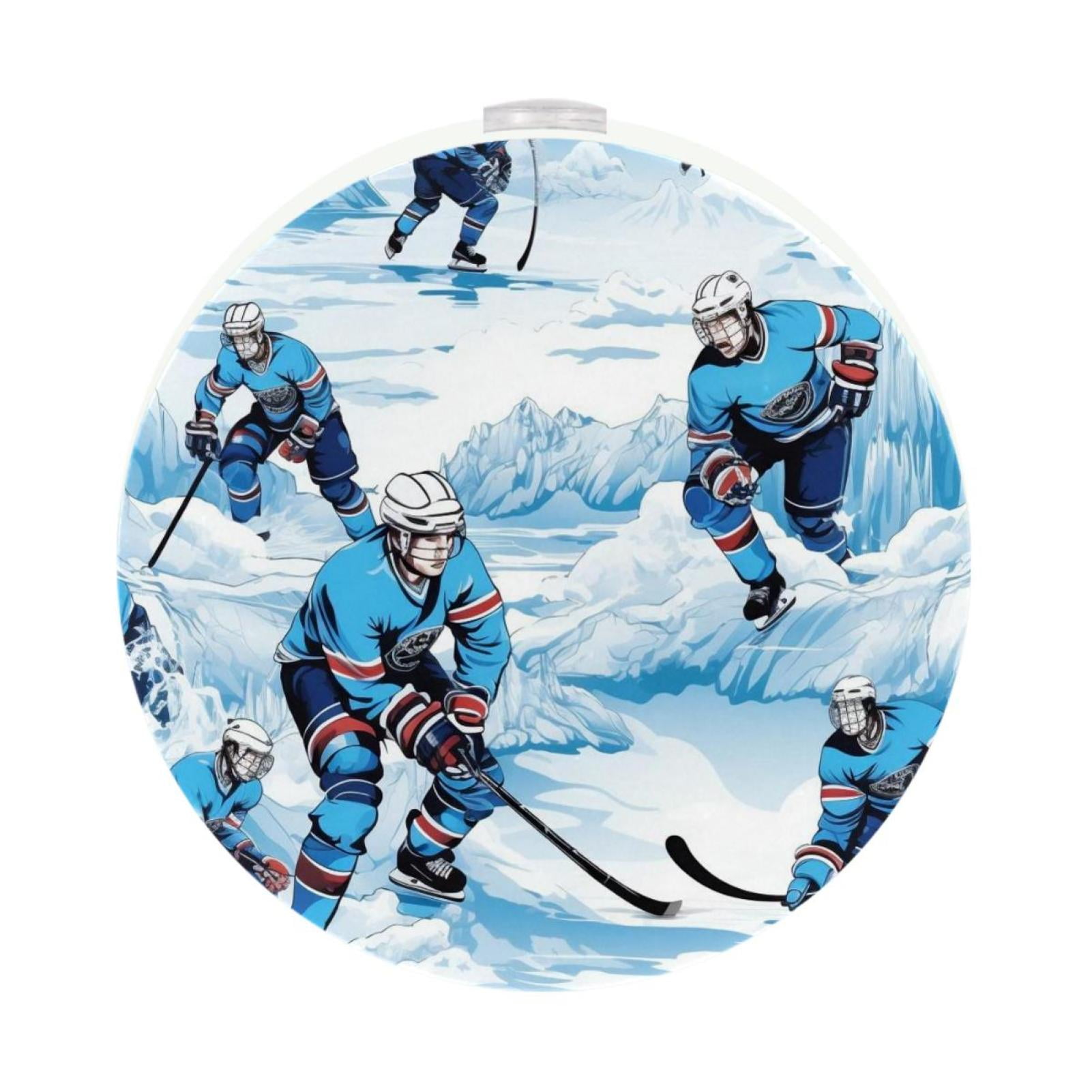 Ice Hockey LED Round Night Light-2PCS Ultra Bright Candle Battery ...