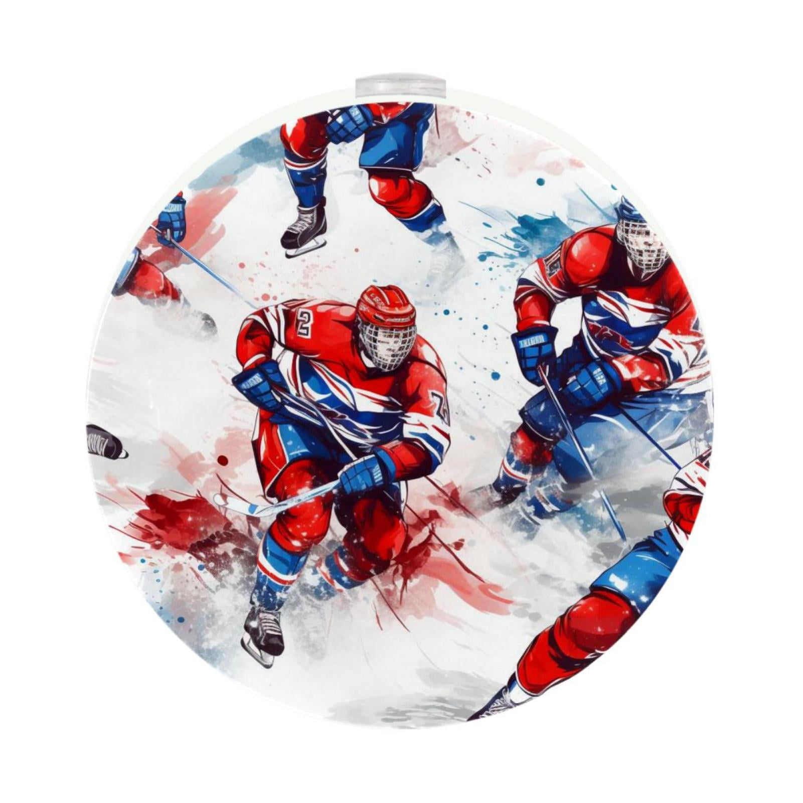 Ice Hockey LED Round Night Light-2PCS Ultra Bright Candle Battery ...