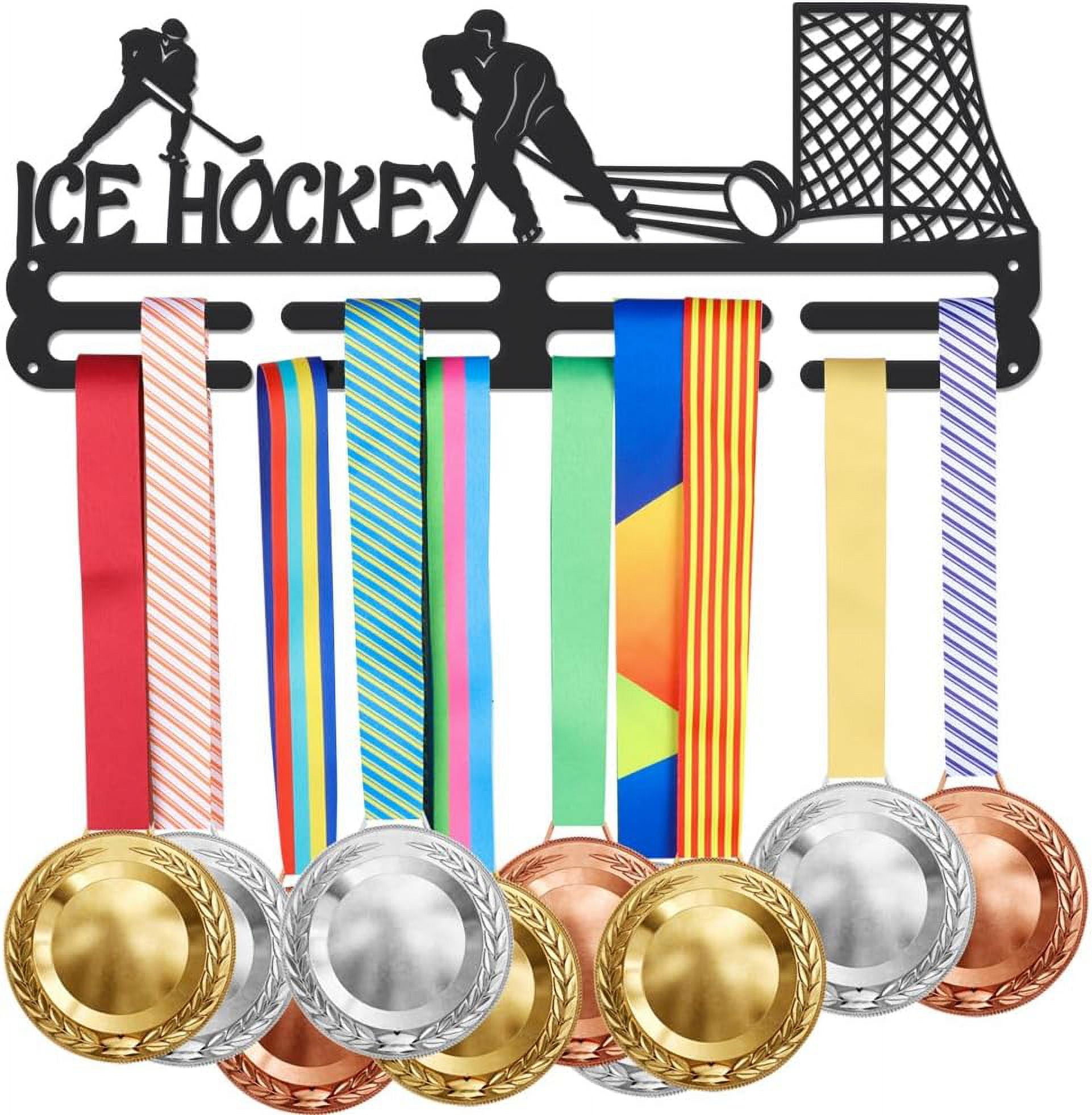 Ice Hockey Medal Display Hanger Ice Hockey Medal Holder with 8 Lines ...