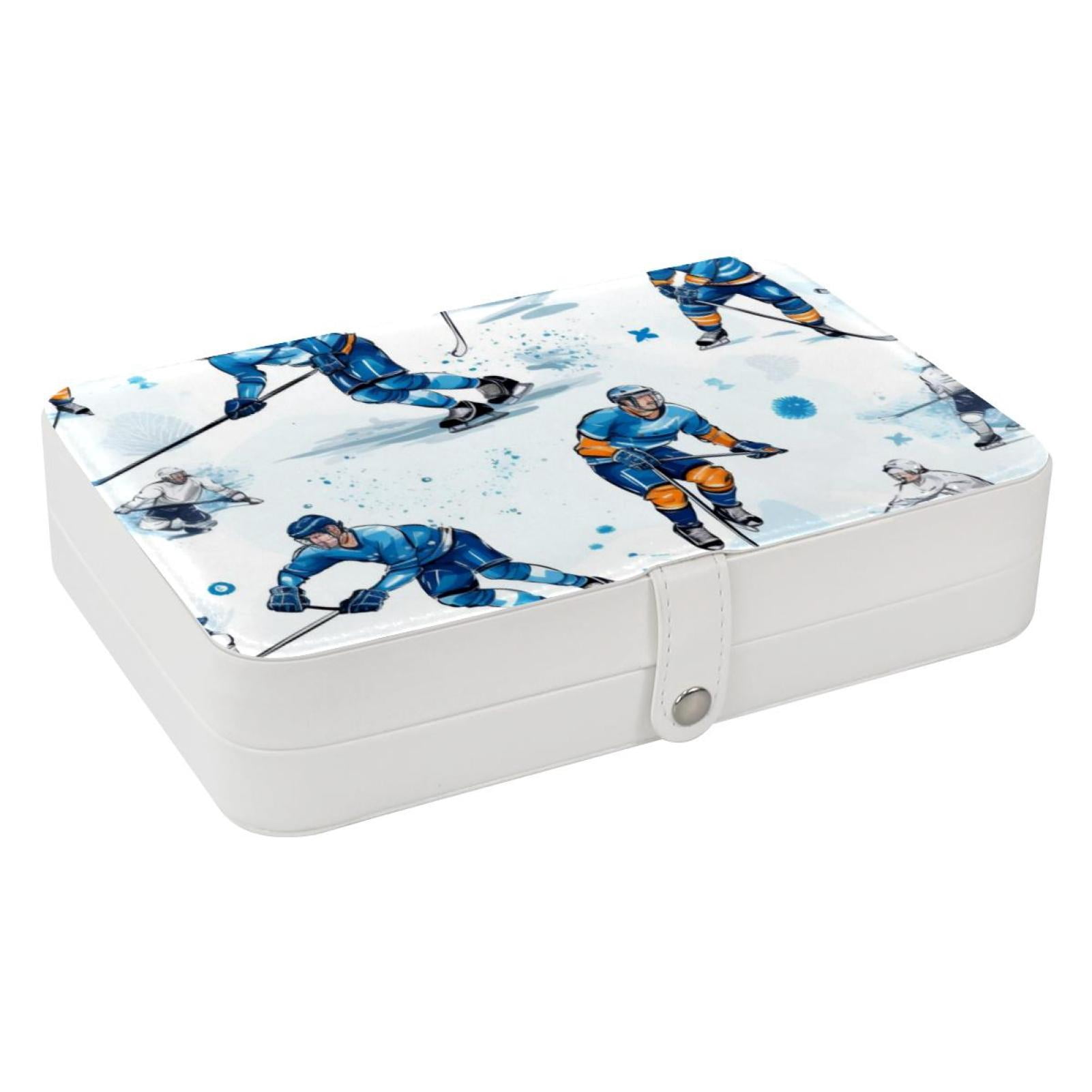 Ice Hockey PU Leather Jewelry Boxes Necklace Holder Display Case with ...