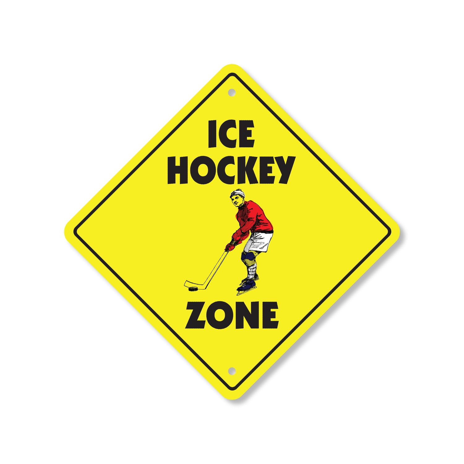 Ice Hockey Plastic Crossing Sign - 12 Inch X 12 Inch Xing Sign Gift ...