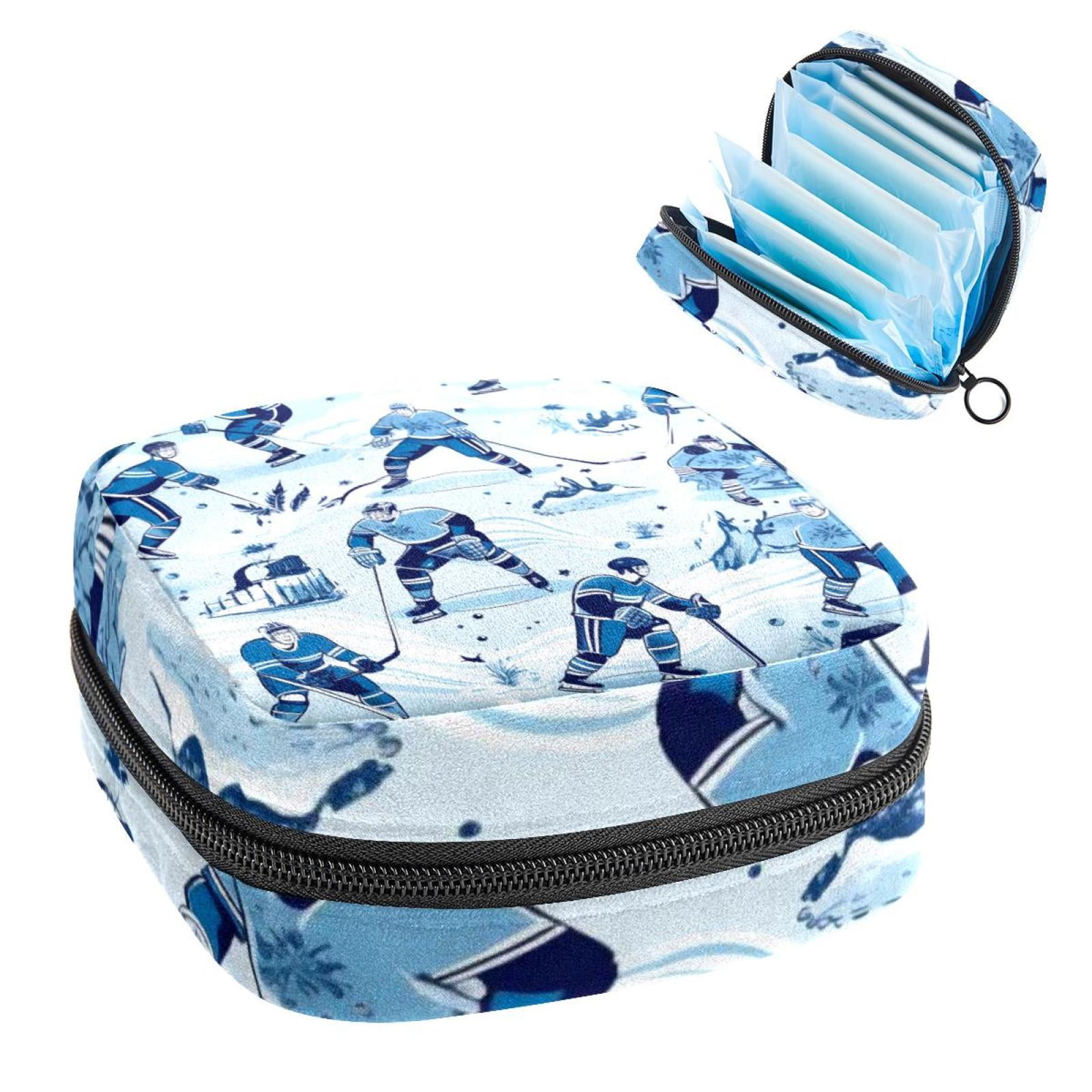 Ice Hockey Sanitary Napkin Pouch Bag with Plush Fabric, Sponge, and ...