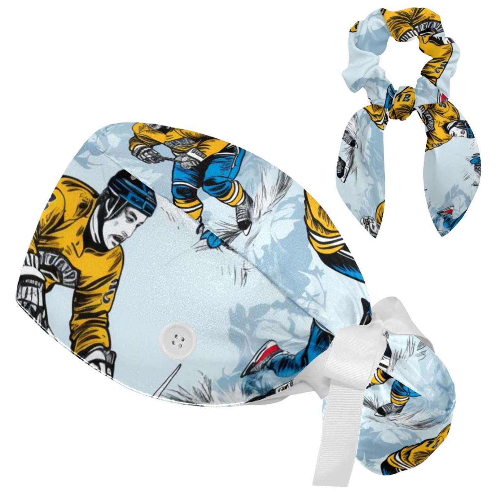 Ice Hockey Scrub Caps with Buttons Women Working Cap Adjustable ...