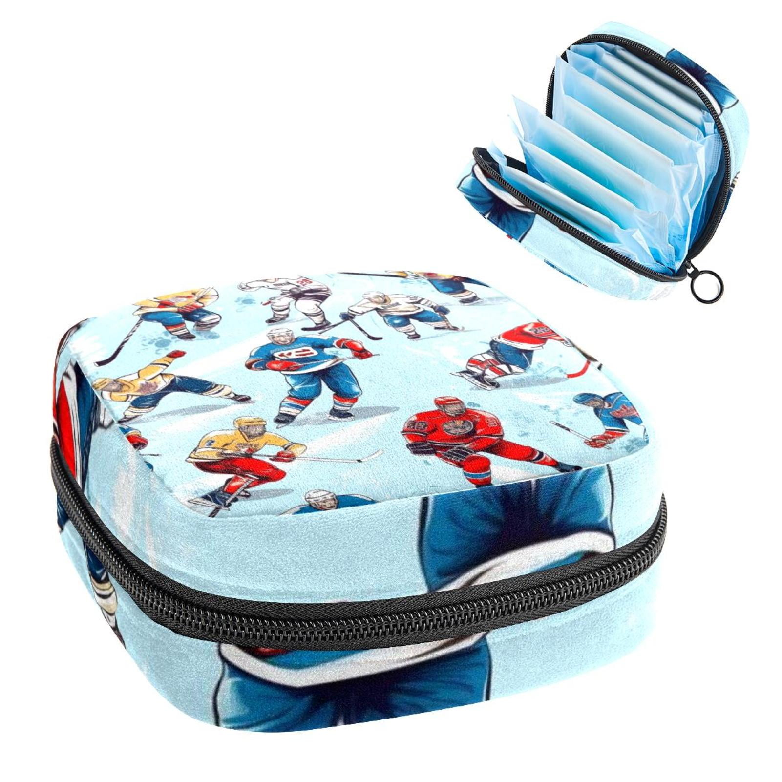 Ice Hockey Velvet Sanitary Napkin Storage Bag with Sponge Lining and ...