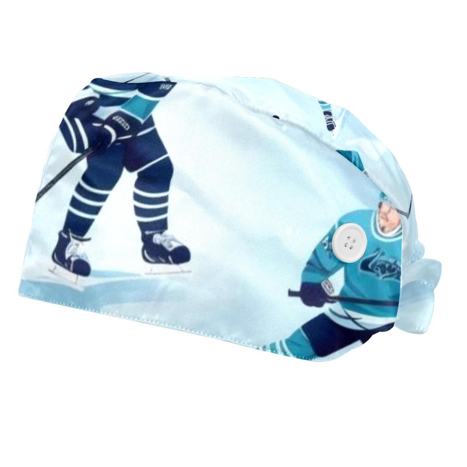 Ice Hockey Working Cap with Button, Cotton Working Hat Sweatband for ...