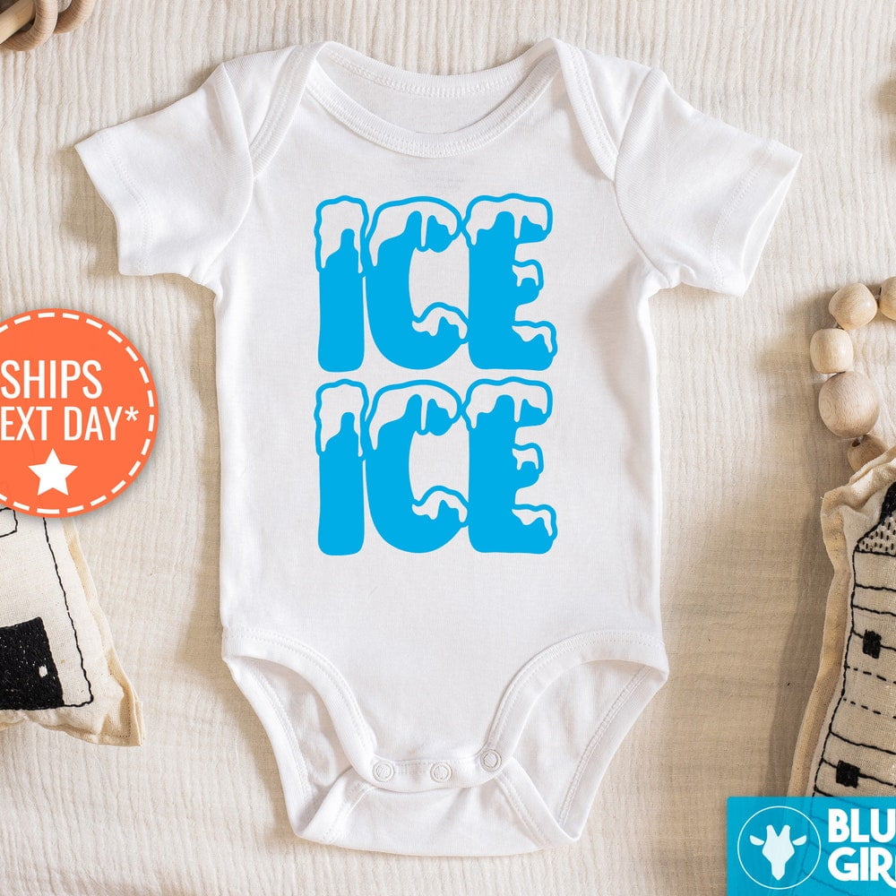 Ice Ice Baby Onesie, Cute Vanilla Ice Themed Baby Bodysuit, Cute Baby ...