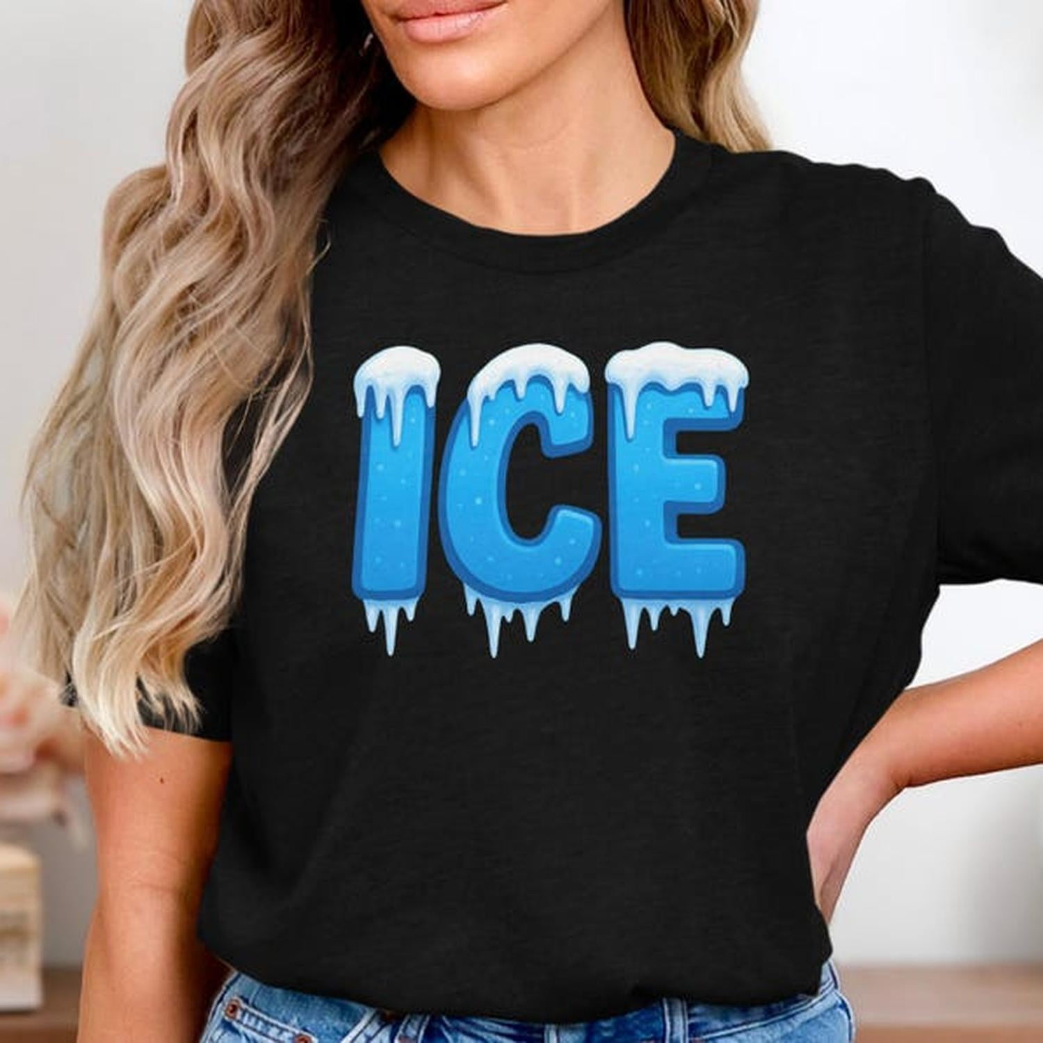Ice Lettering S1Hirt, Frozen Ice Word S1Hirt, Funny Winter Snow T1EE ...