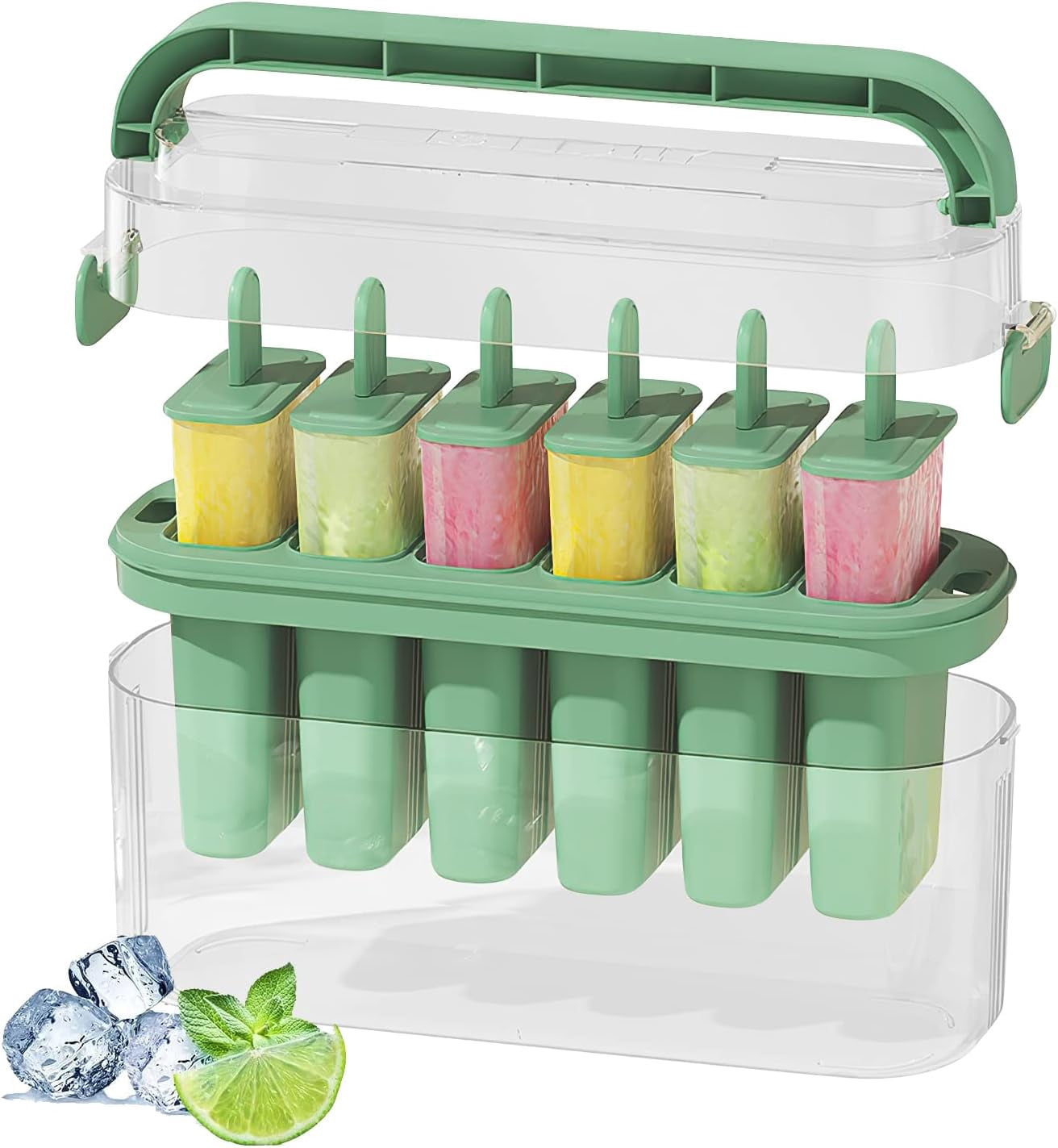 Ice Lolly Moulds, Easy Release DIY Ice Cream Mould with Sealed Box and ...