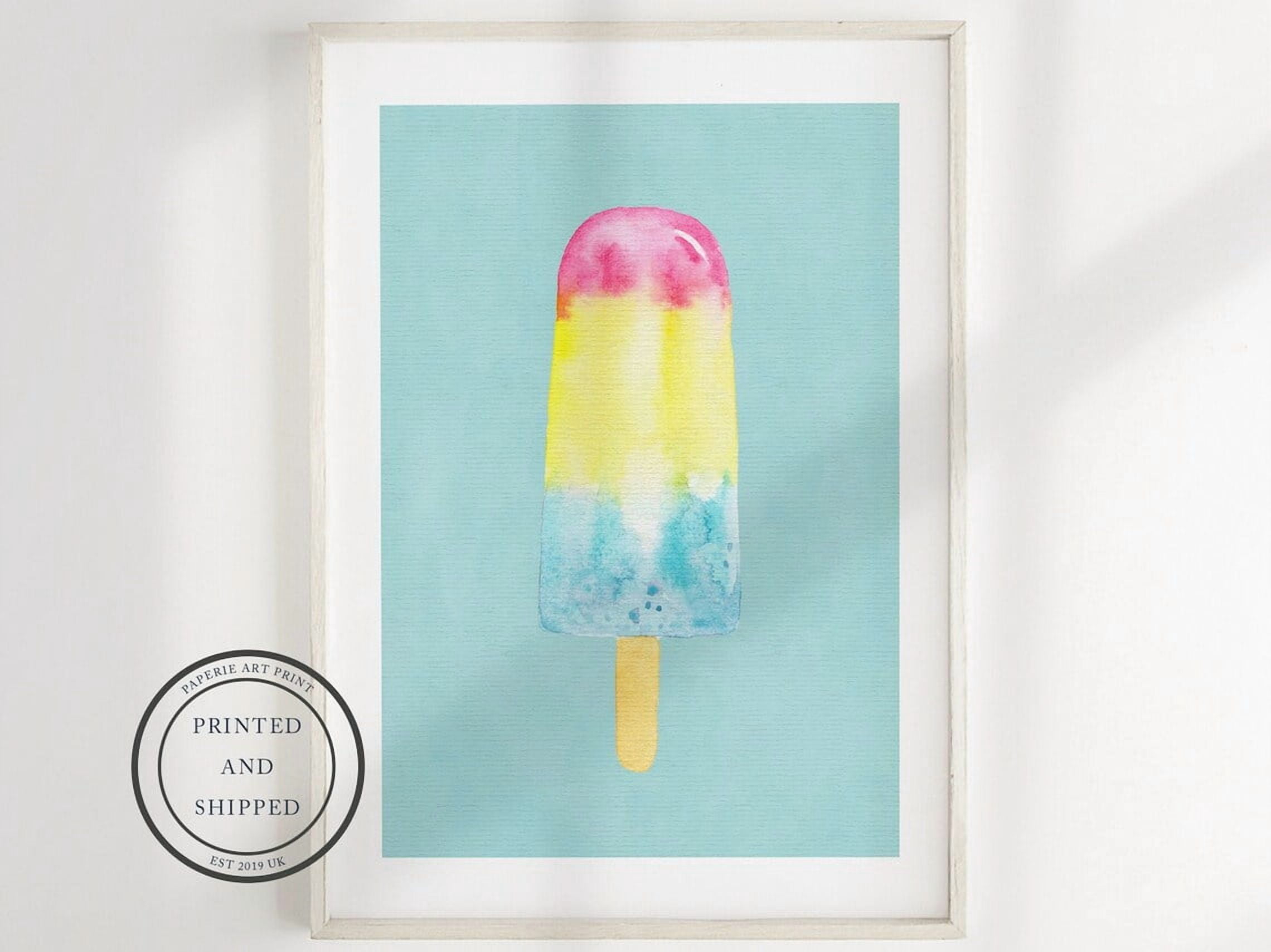 Ice Lolly Print, Art, Home Decor, Summer Wall Art, Popsicle Wall Art ...