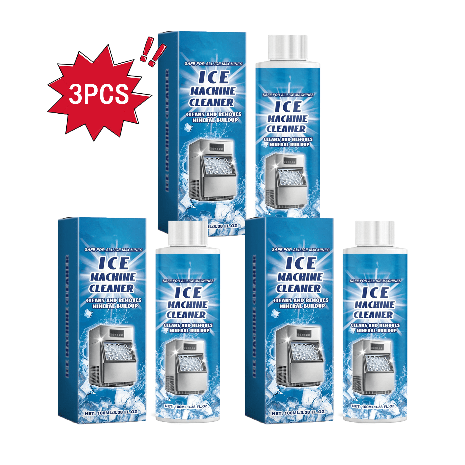 Ice Machine Cleaner and Descaler, Nickel-Safe Ice Maker Cleaner, Fridge ...