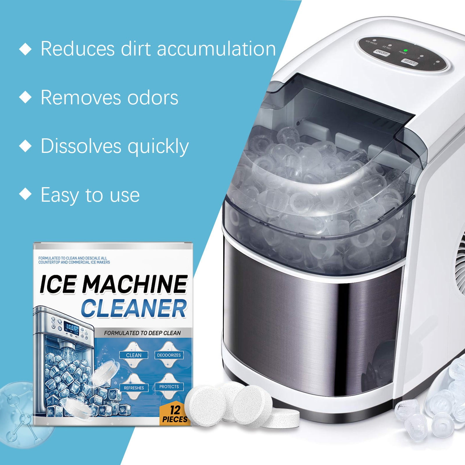 Ice Machine Cleaner & Descaler Tablets – Nickel-Safe Scale Remover for ...