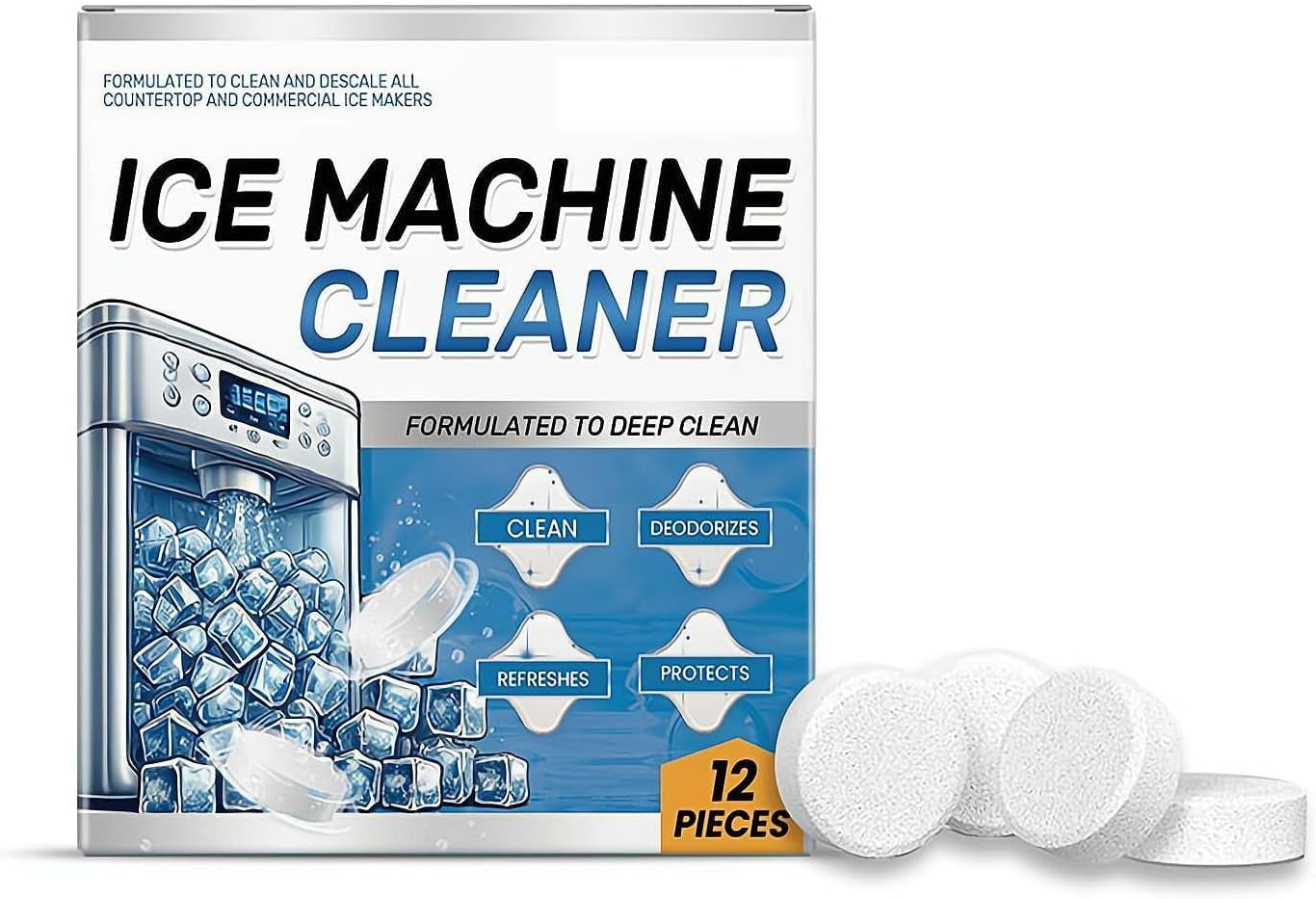 Ice Machine Cleaner Maker Descaler,12 Ice Machine Cleaner Tablets ...