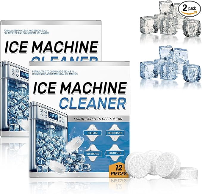 Ice Machine Cleaner Maker Descaler - 24 Clean Tablets- Bulk 1 Year ...