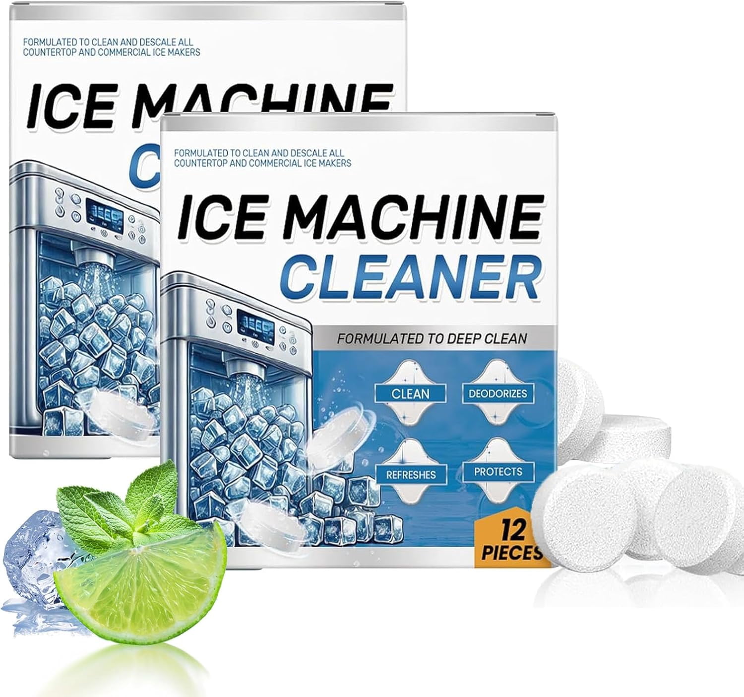 Ice Machine Cleaner Maker Descaler - 24 Clean Tablets Compatible With ...
