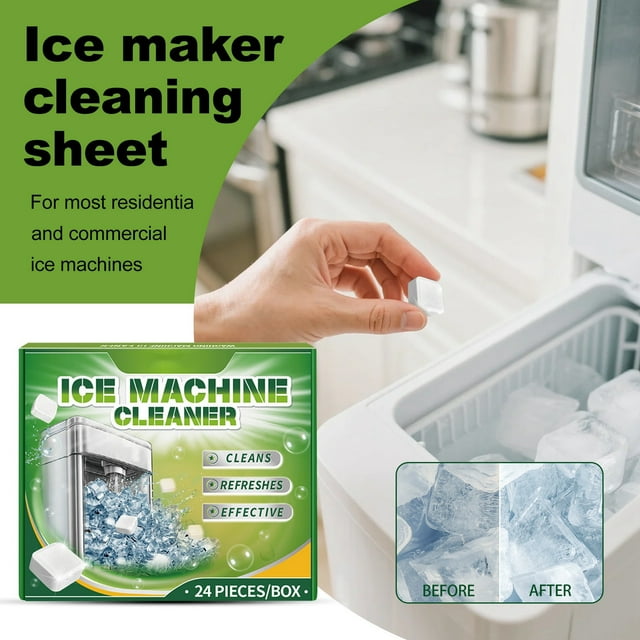 Ice Machine Cleaner Maker Descaler - 24 Clean Tablets for Ice Makers ...