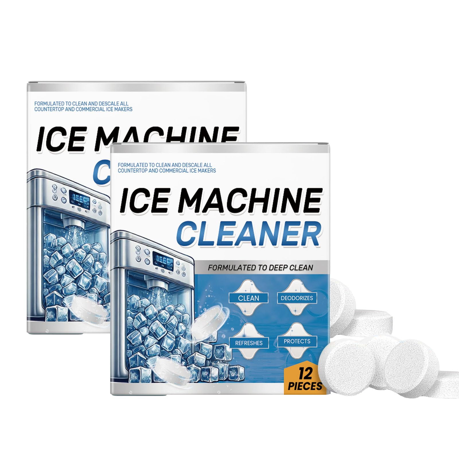 Ice Machine Cleaner Maker Descaler - 24 Clean Tablets Nickel Safe Scale ...