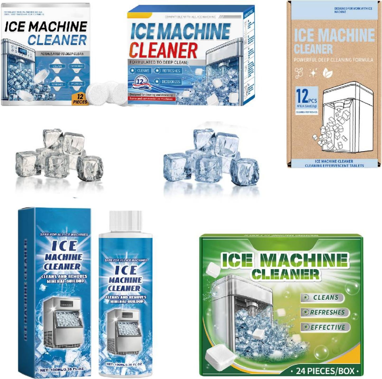Ice Machine Cleaner Maker Descaler, 24 Clean Tablets Suitable for ...