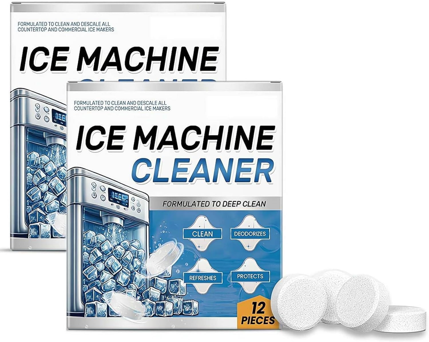 Ice Machine Cleaner Maker Descaler - 24 Pack Ice Maker Cleaner Tablets ...
