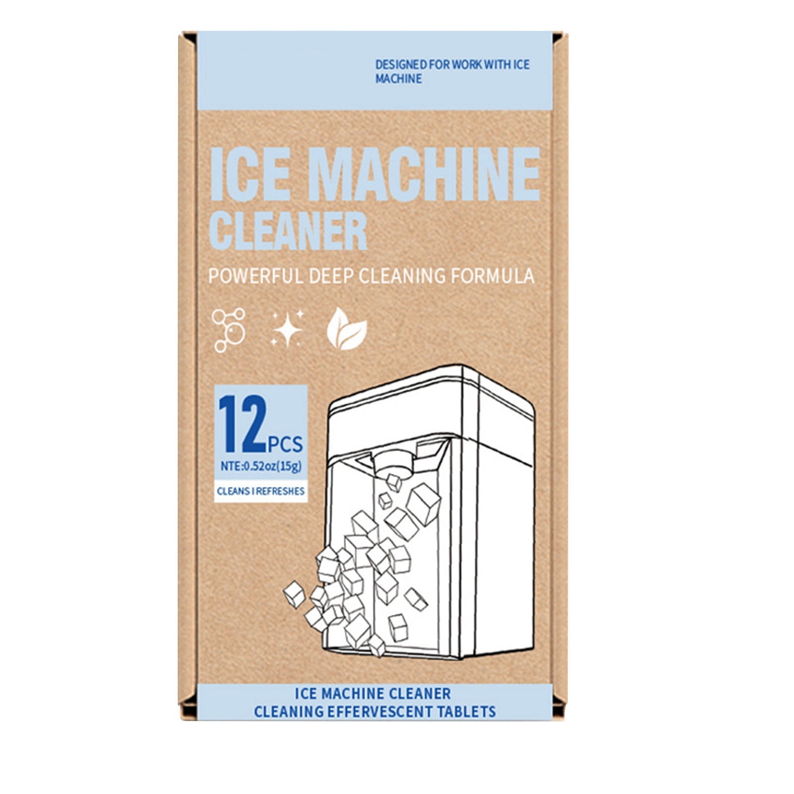 Ice Machine Cleaner Tablets - 12 Clean Tablets for Ice Makers, Removes ...