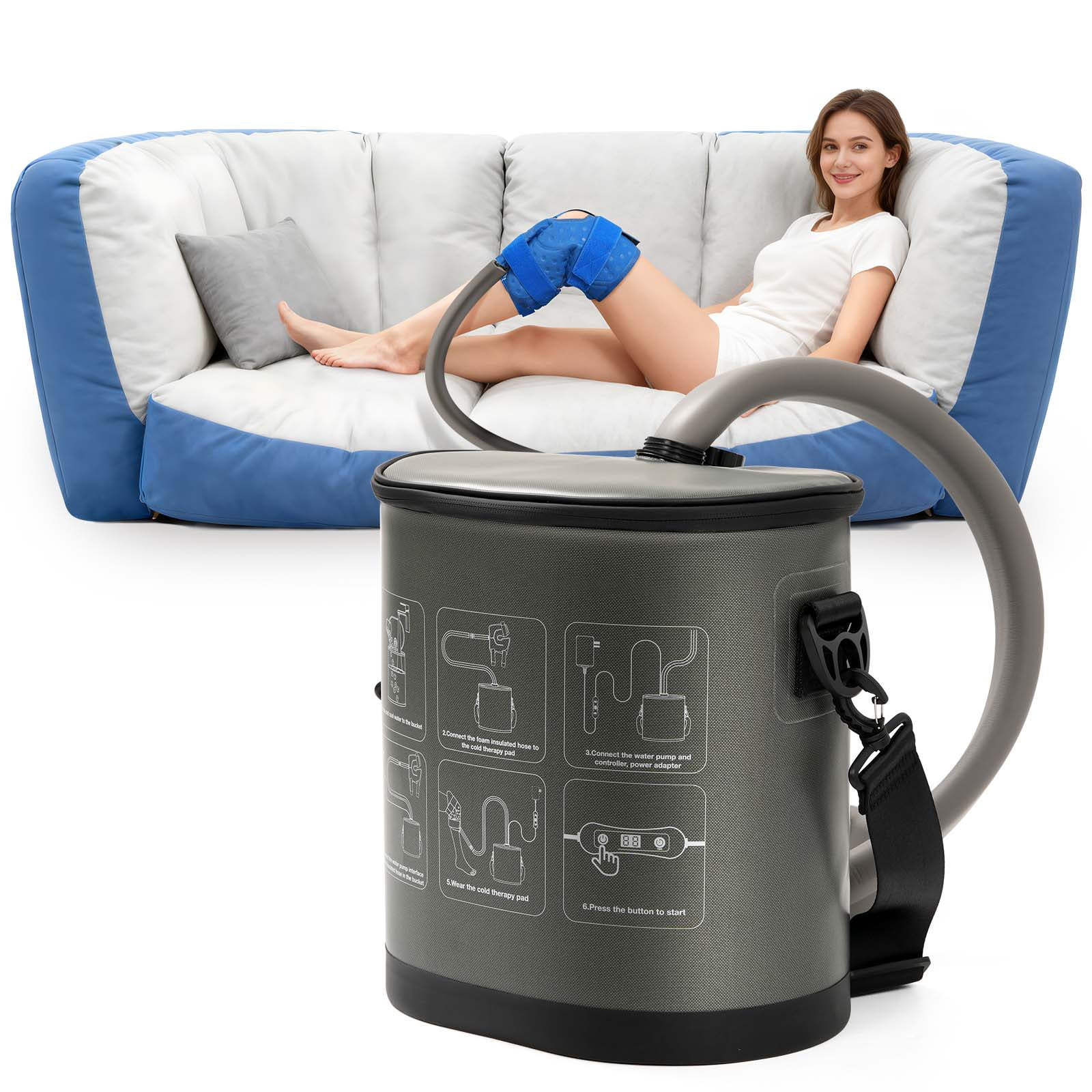 Ice Machine for Knee After Surgery with Programmable Timer & Flow Rate ...