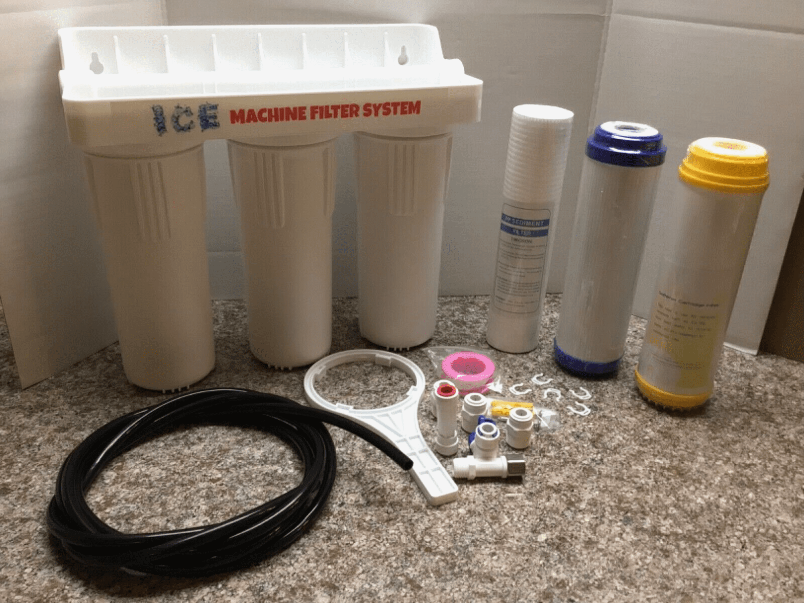 Ice Machine Water Filter Kit Sediment, Carbon, & Resin 3/8 Waterline ...