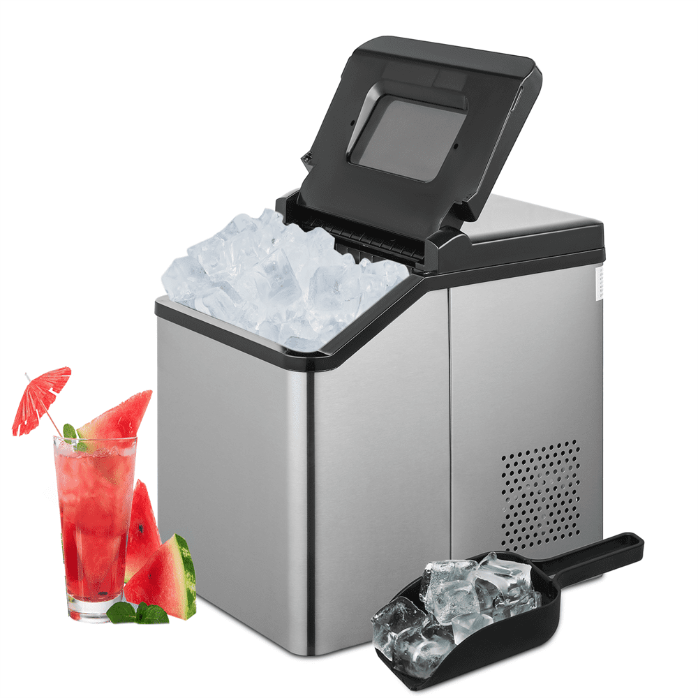 Ice Maker, 2.5LTank Display, Stainless Steel Self-Cleaning, Ice Shovel ...