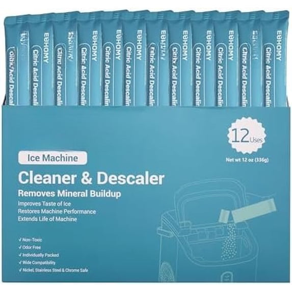 Ice Maker Cleaner & Descaler | 12 Use & Individually Packed | Ice ...