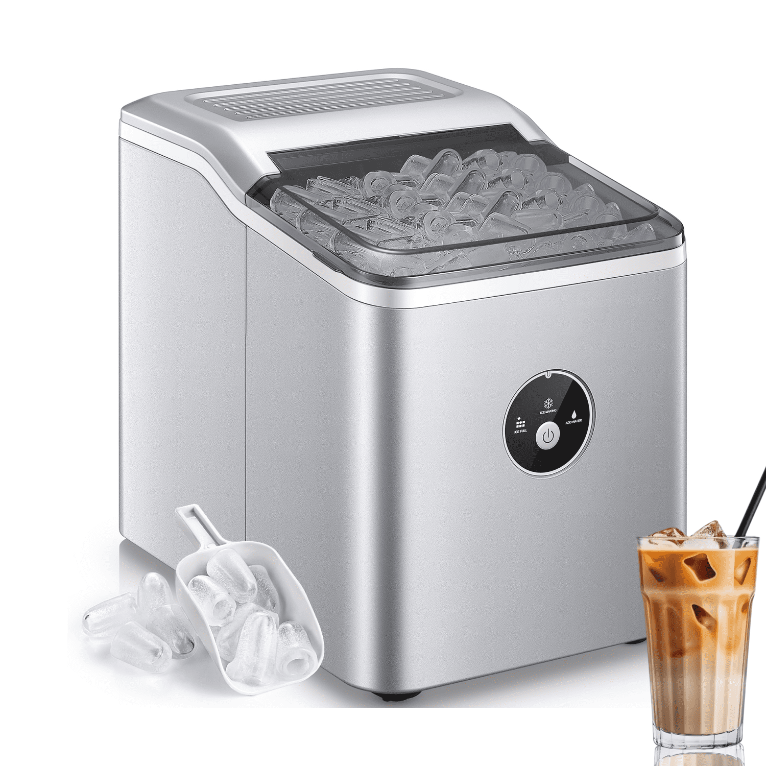 Ice Makers Countertop, 30 lbs Ice in 24 Hrs, 9 Bullet Ice in 5 Minutes ...
