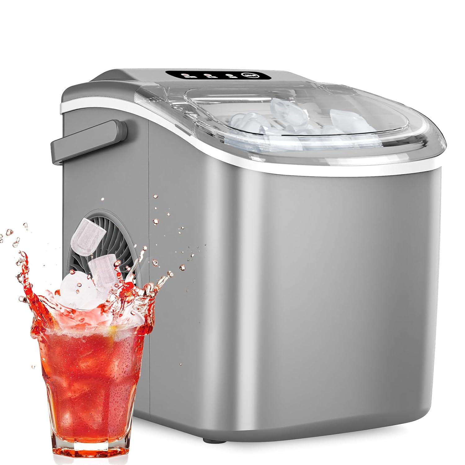 Ice Maker Countertop, Efficient Easy Carry Ice Machine, Self-Cleaning ...