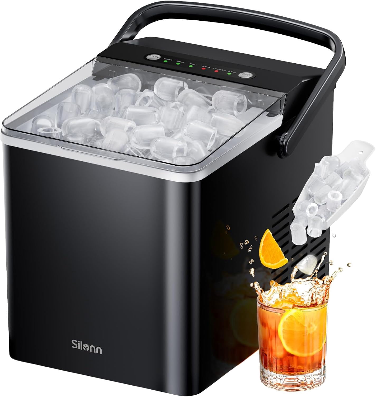 Ice Maker Countertop, Portable Ice Machine with Carry Handle, Self ...