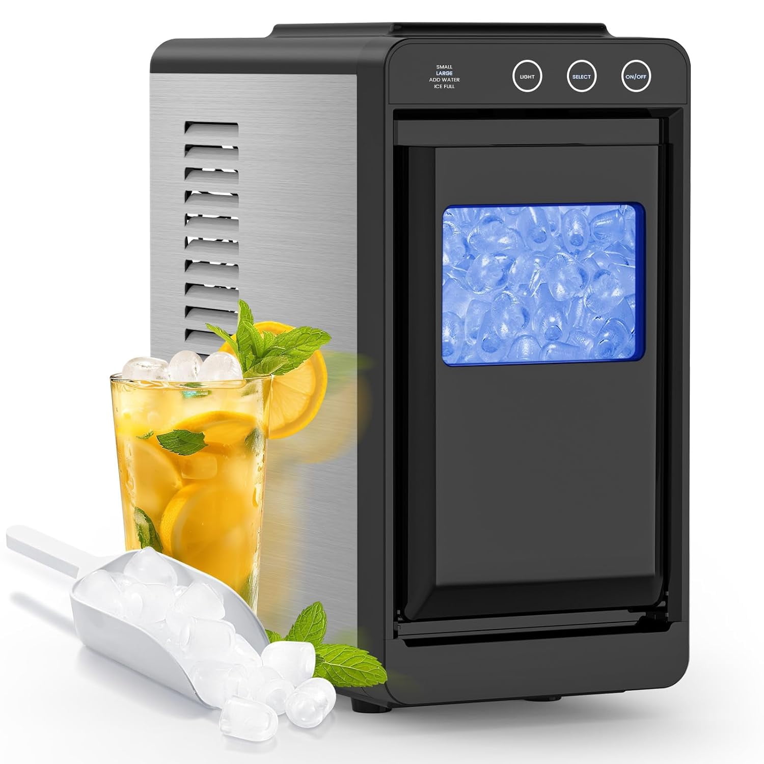 Ice Maker Countertop, Portable Ice Machine with Self-Cleaning, 26Lbs ...