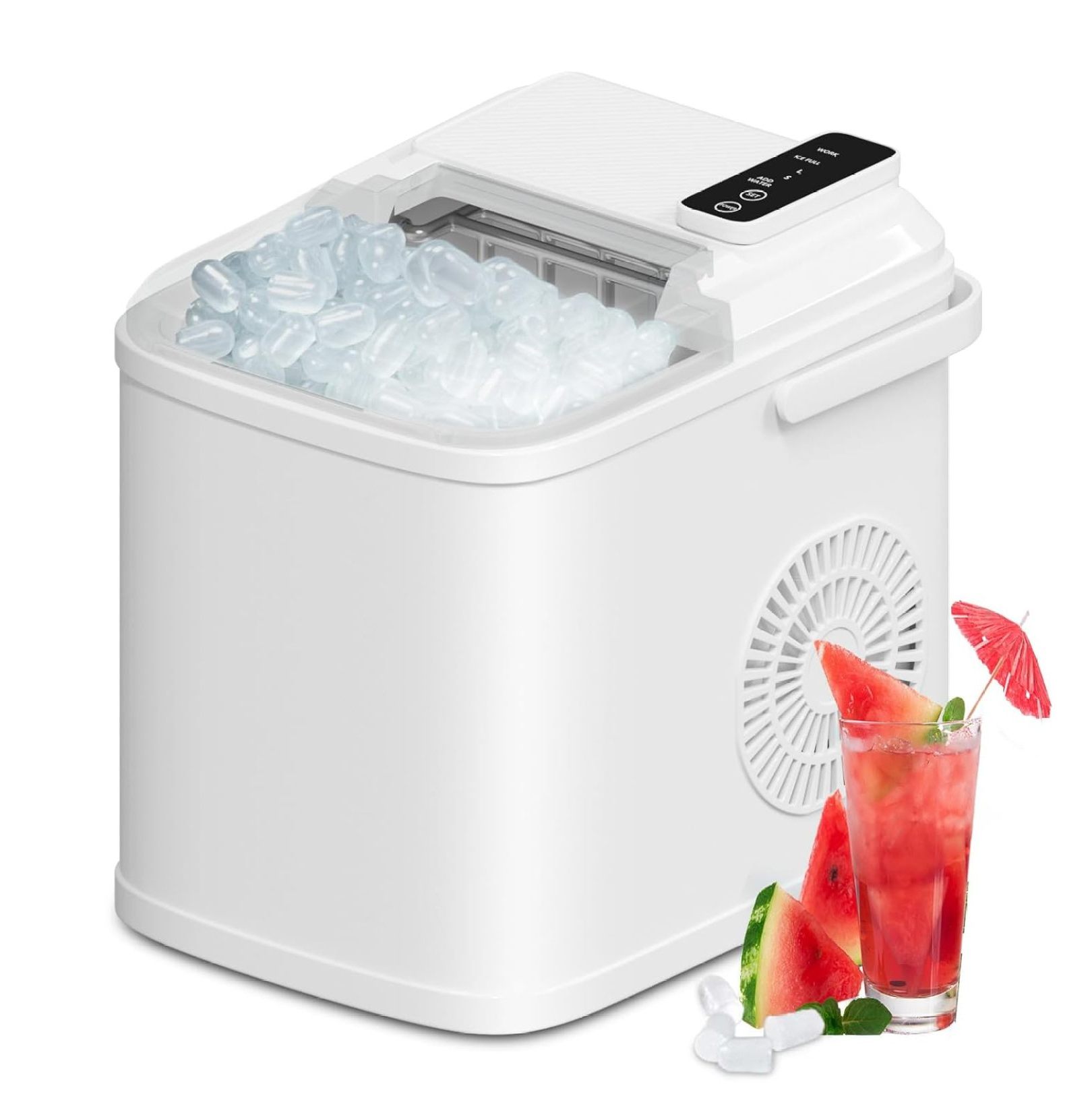 Ice Maker Countertop, Portable Ice Machine with Carry Handle, 26lbs ...