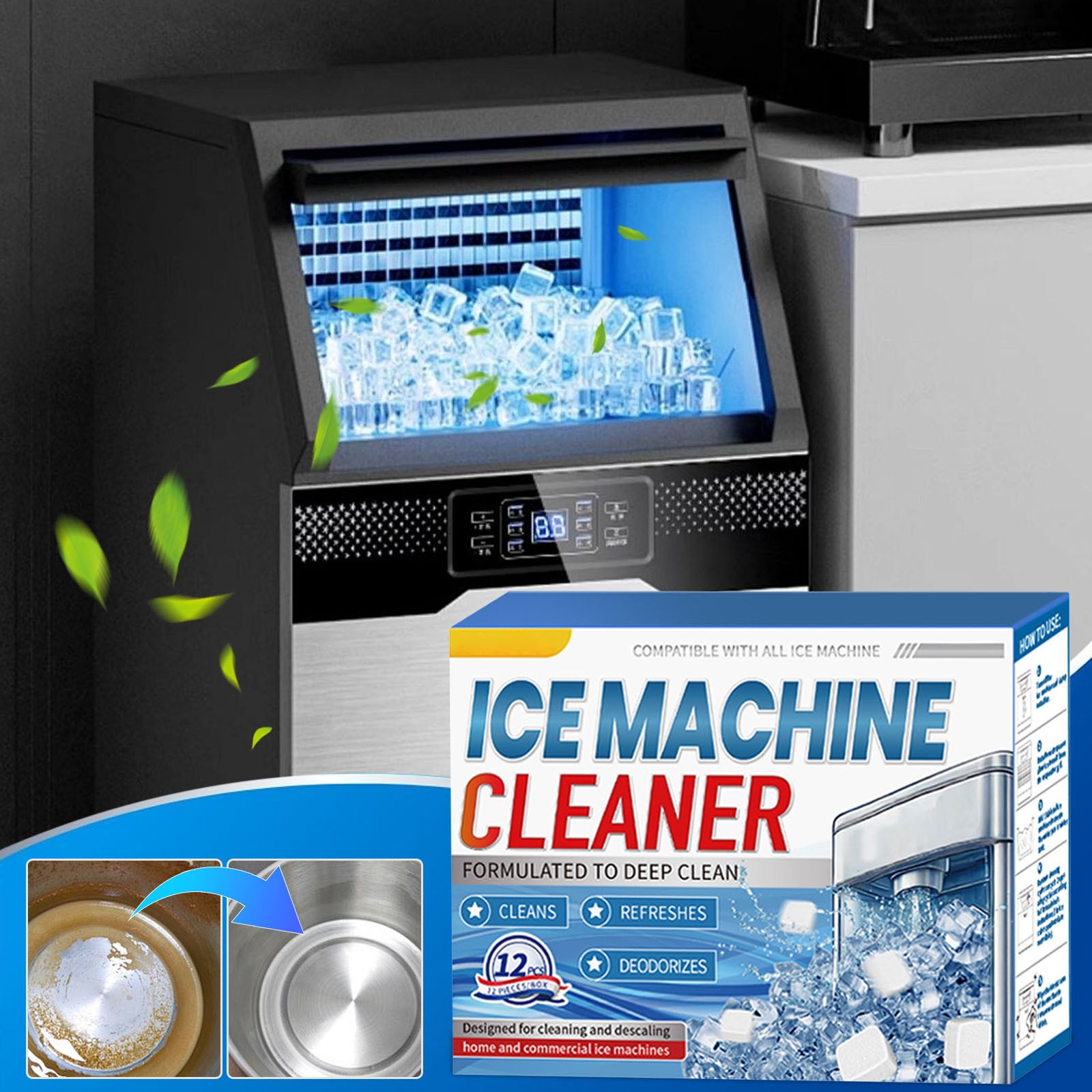 Ice Maker Descaling Cleaning Tablets | Effervescent Formula for ...