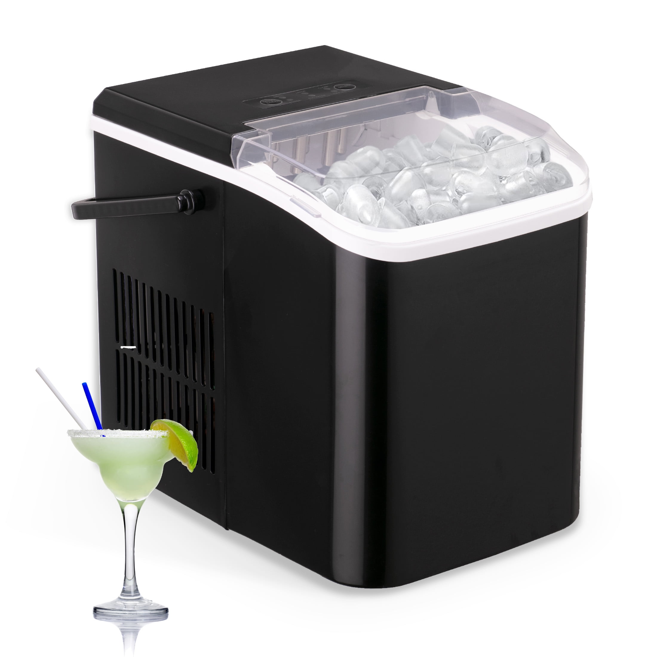 WANAI Compact Ice Maker Machine, 26.5 lbs in 24 Hrs, 2 Ice Sizes, Self ...
