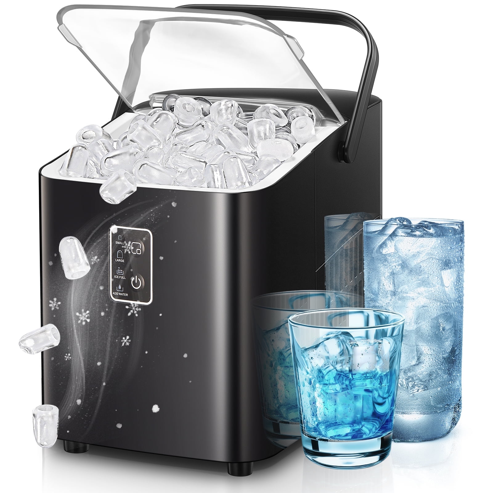 FOHERE Ice Maker Machine, Countertop, 30lbs in 24H, Self-Cleaning, 2 ...