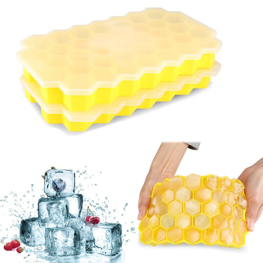 Ice Maker Mold 74 Grids Mini Ice Cube Tray Frozen Silicone Trays 2 Pack ...