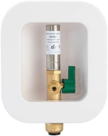 Ice Maker Outlet Box Push To Connect with Hammer Arrestor, 1/2 inch ...