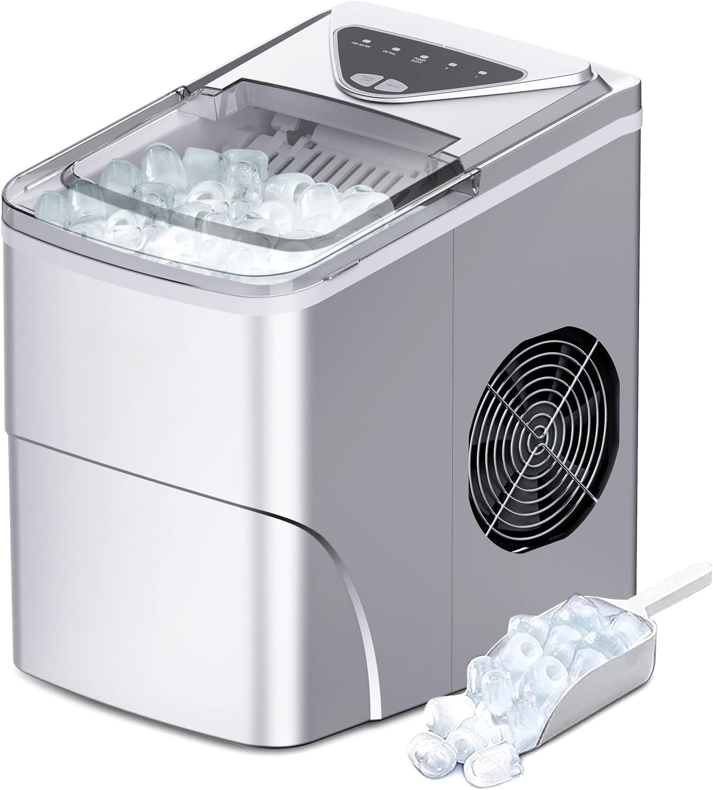 Ice Makers Countertop, 9 Cubes Ready in 6 Mins, 26lbs in 24Hrs, Self ...