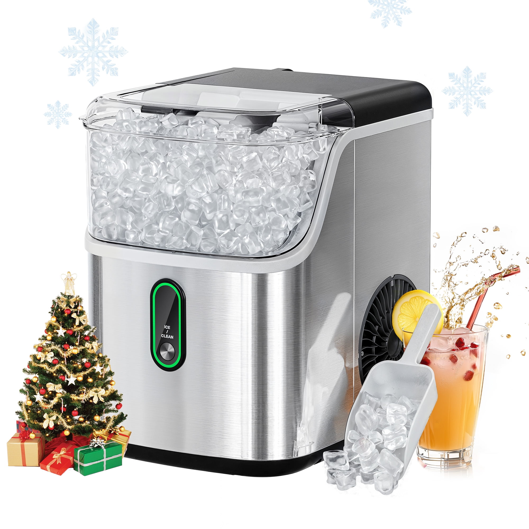 Philergo Nugget Ice Maker Countertop, Pebble Ice Maker Machine with ...