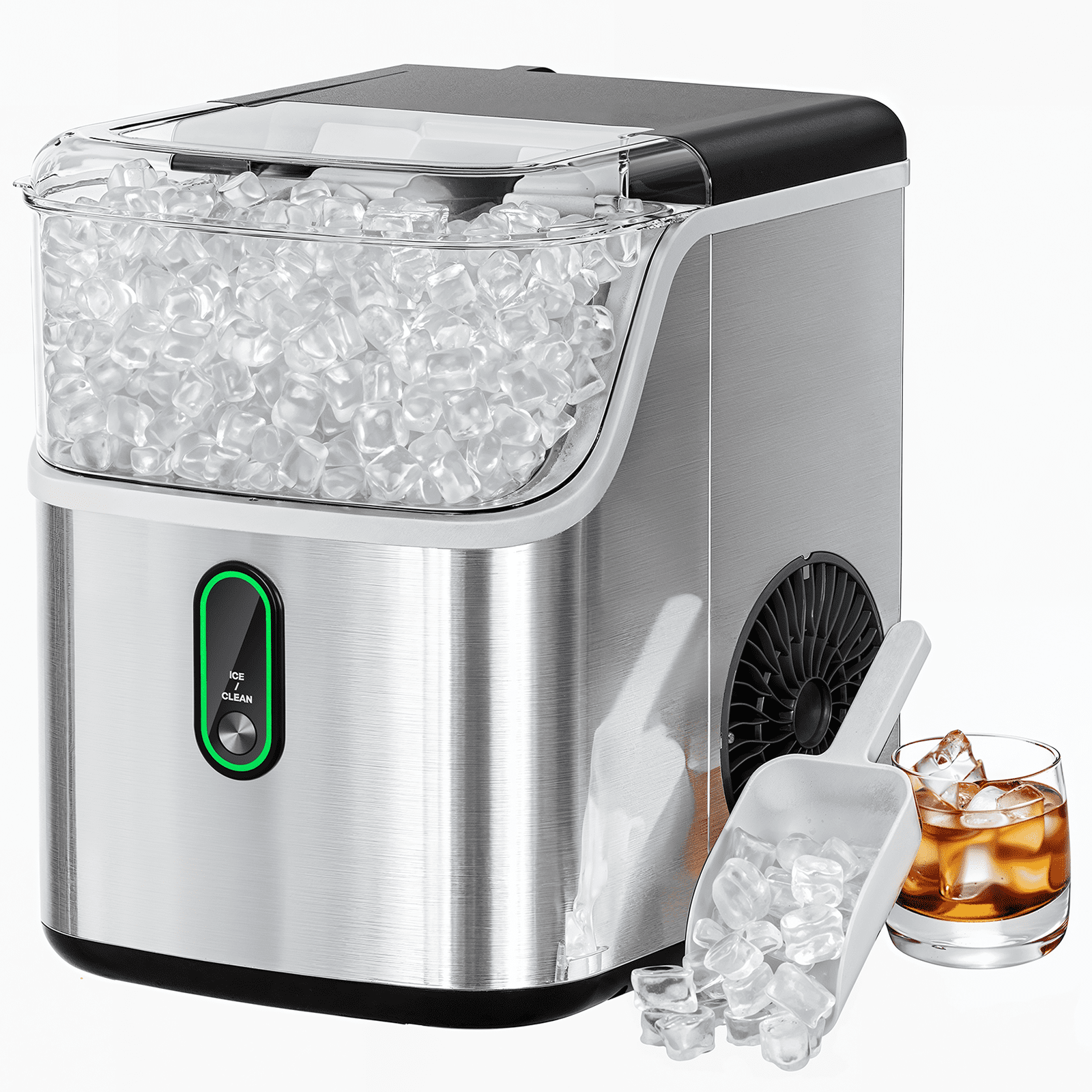 Philergo Nugget Ice Maker Countertop, Pebble Ice Maker Machine with ...