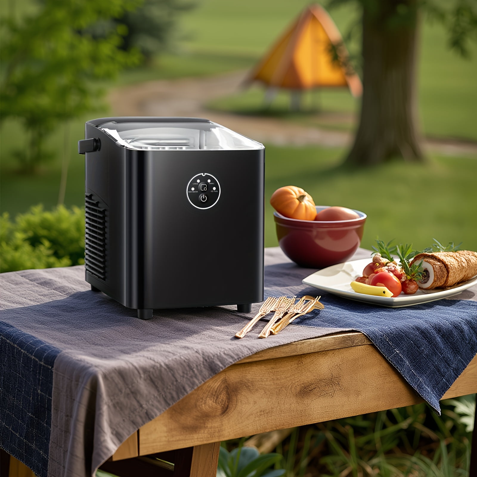 Ice Makers Countertop, Portable Ice Makers Countertop with Ice Scoop ...