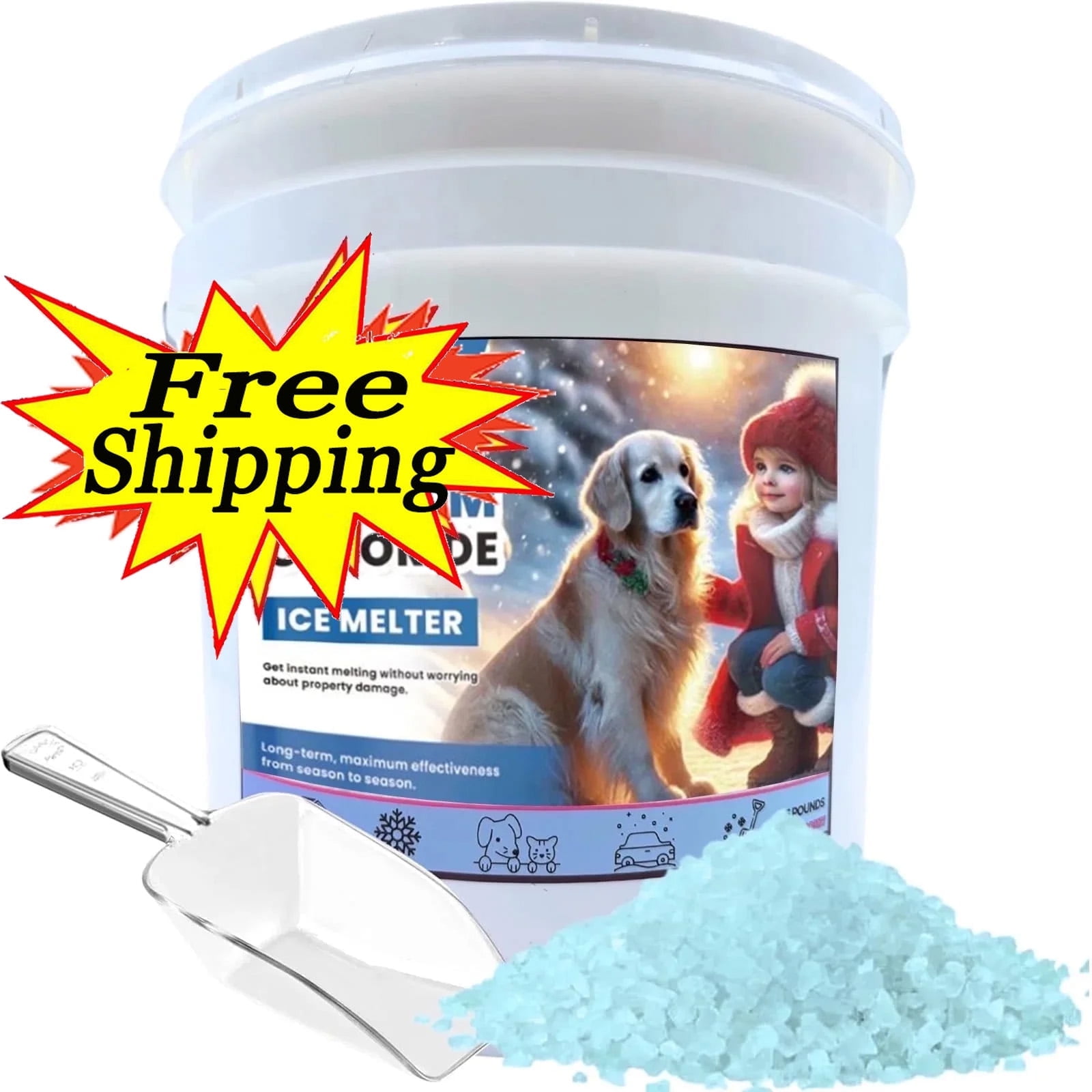 Ice Melt, Pet-Friendly Ice Melt – Fast-Acting Magnesiums Chloride ...