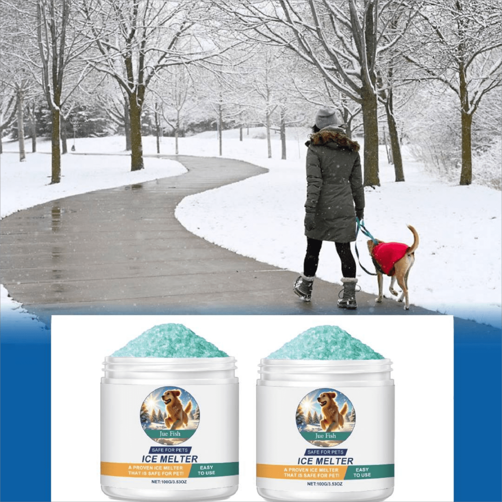 Ice Melt, Pet-Friendly Ice Melt – Salt for Snow and Ice Removal Fast ...