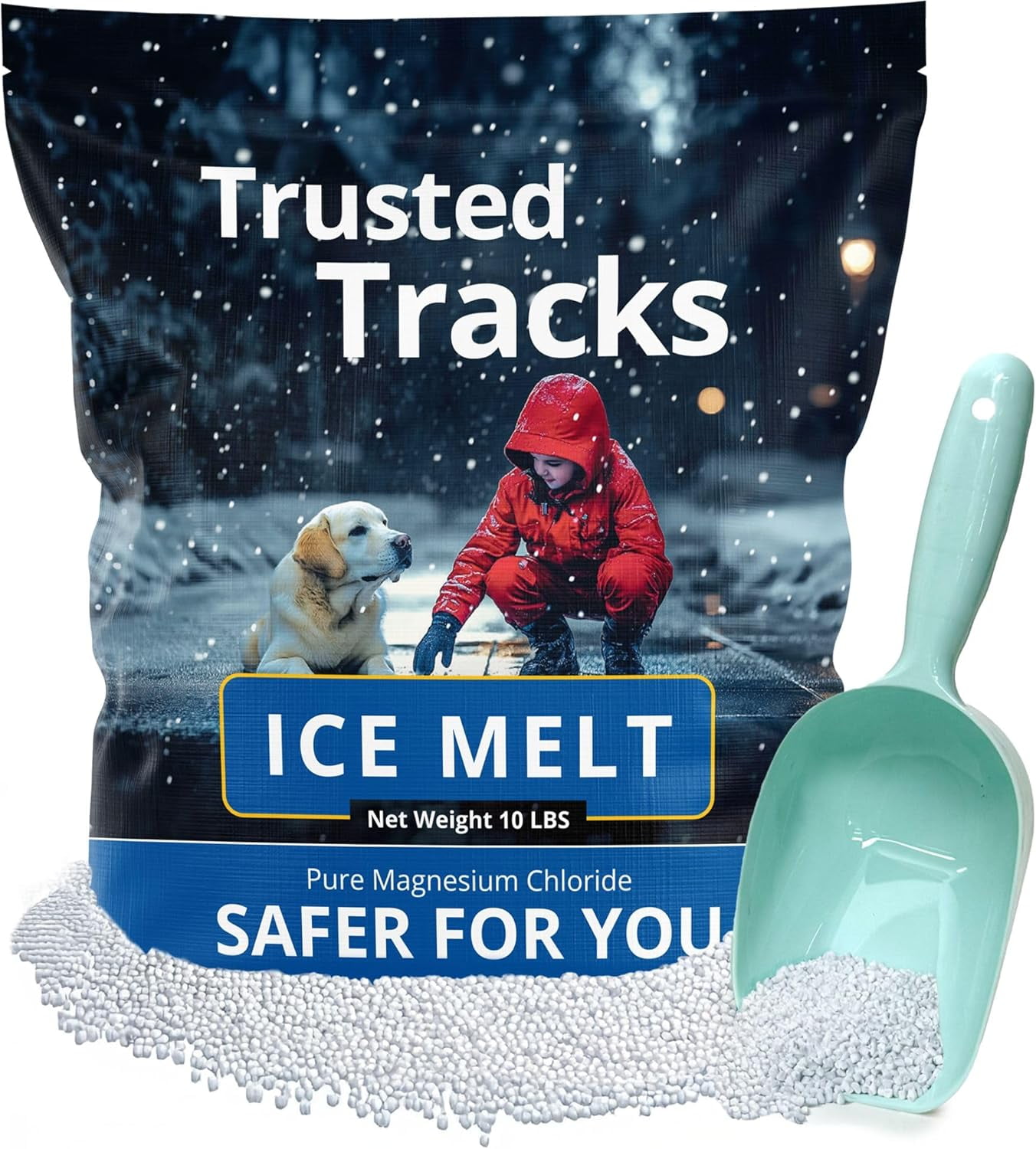 Ice Melt, Pet Safe Ice Melt, 10 LBS Premium Snow Melter with Scoop ...