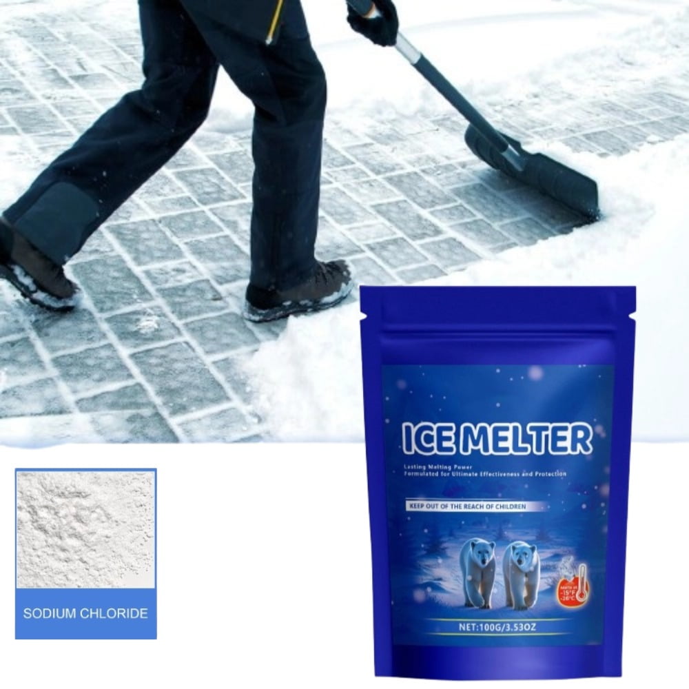 Ice Melt, Pet Safe Ice Melt,100g Premium Snow Melter, Pure Magnesium ...