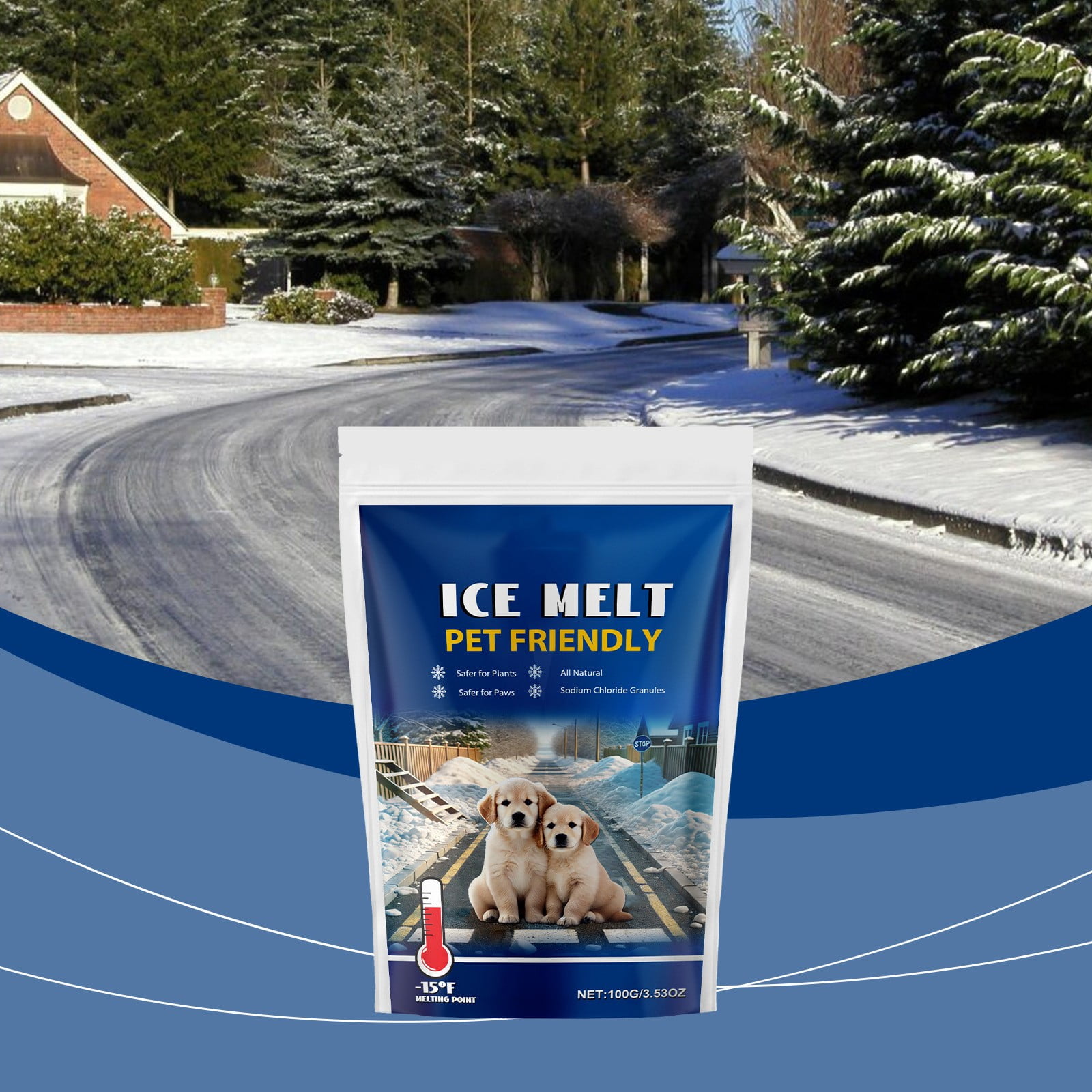 Ice Melt Pet Safe Salt Ice Melt 100g Fast Acting Concrete Safe Ice ...
