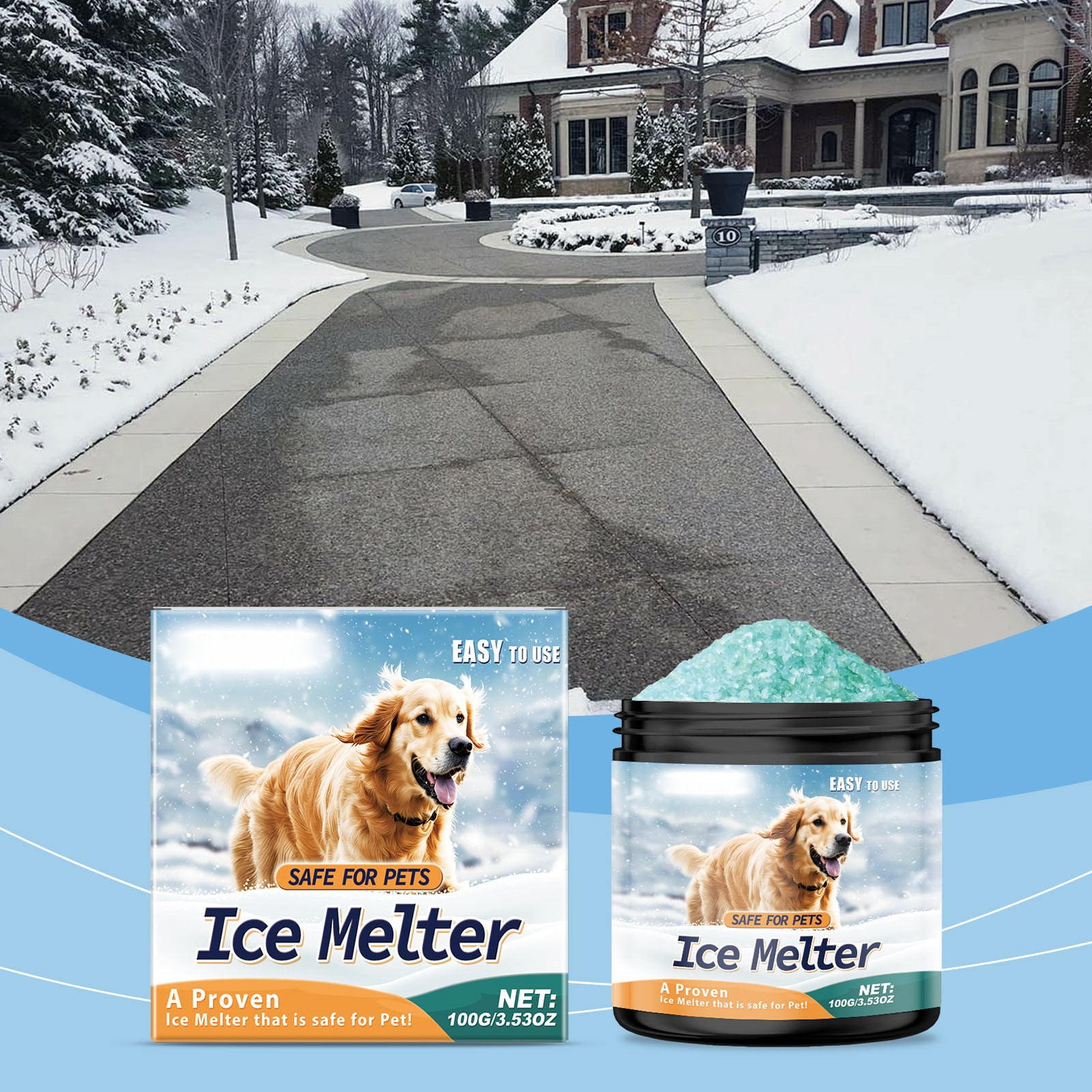 Ice Melt Safe for Concrete, Sidewalks, and Driveways – Pet-Friendly ...