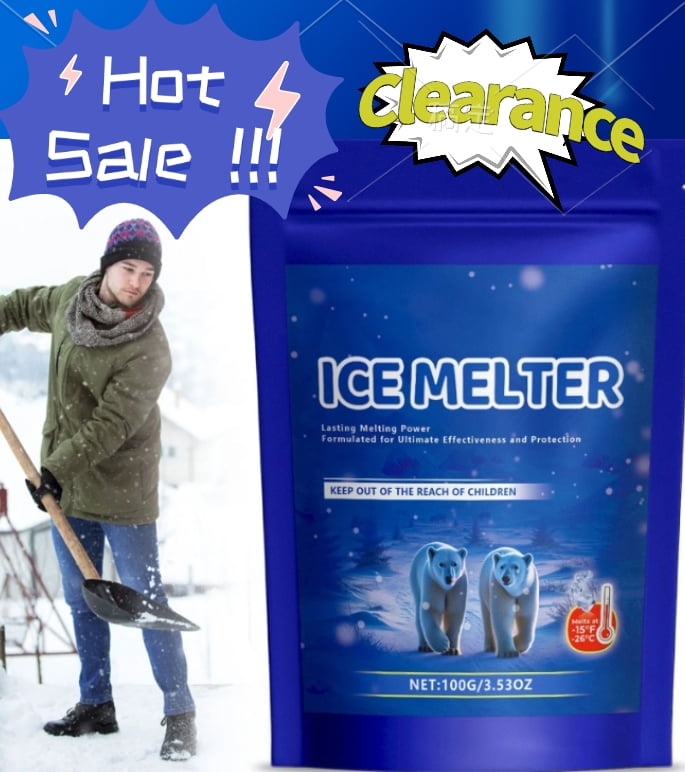 Ice Melt Safe for Concrete & Pets, Fast Acting Snow Salt for Driveways ...