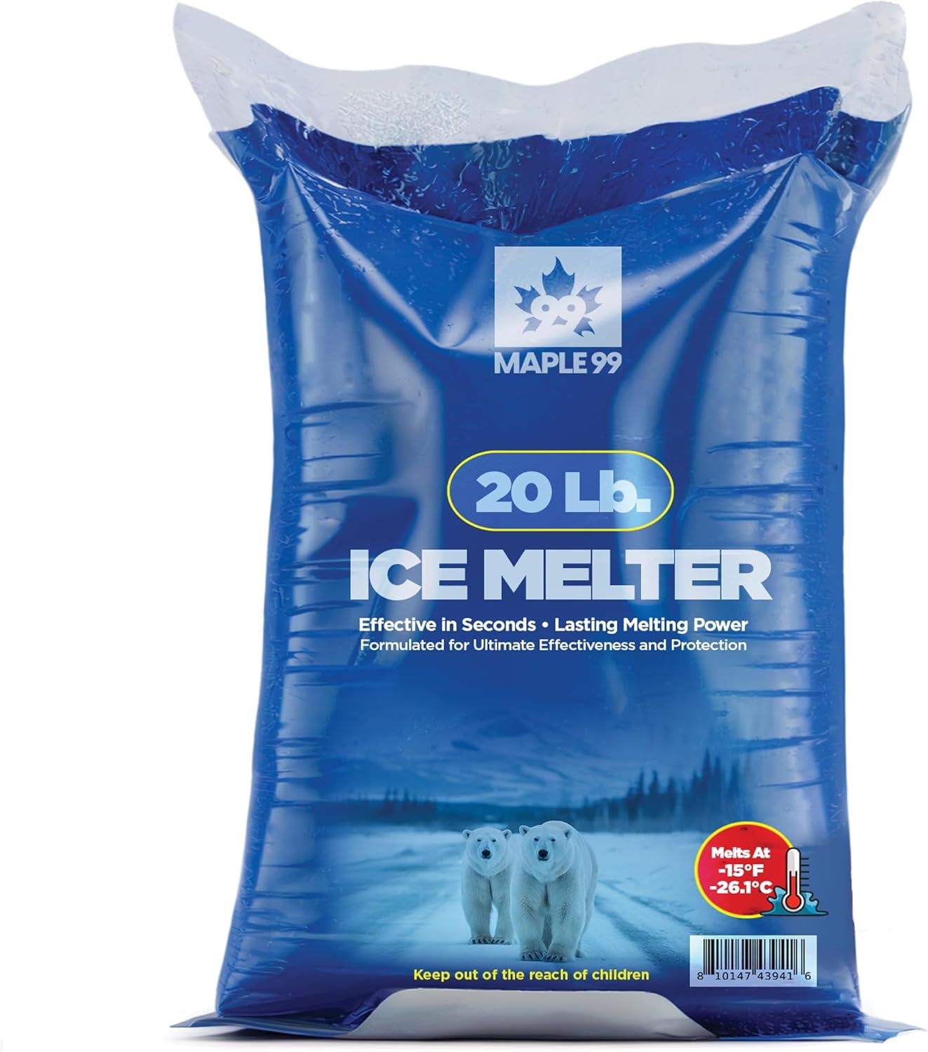 Ice Melt Safer for Concrete -20 lb Bag, Snow Salt Ice Melt, Salt for ...
